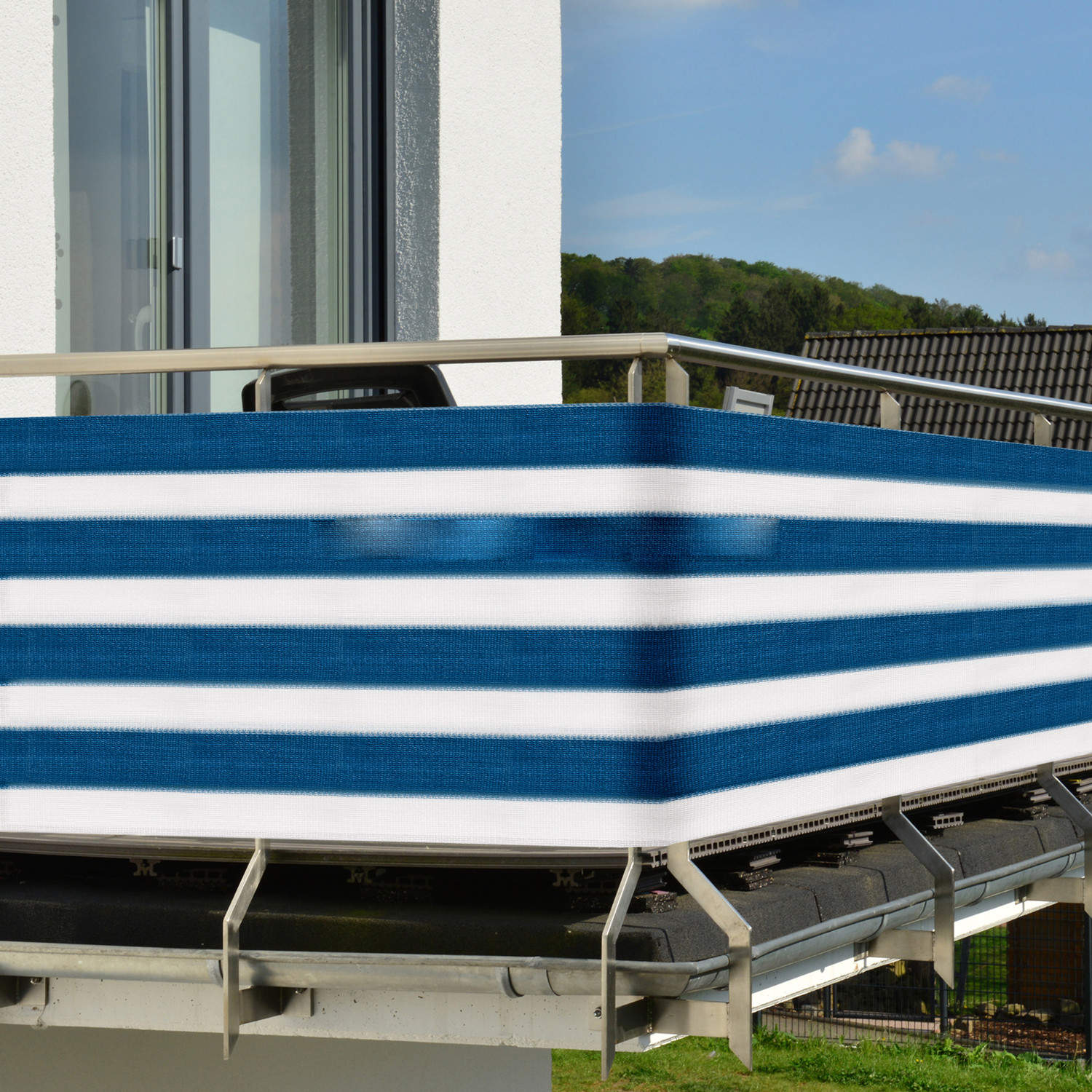 Wind Protection Balcony Windscreen For Veranda Fence 580gsm 650gsm 830gsm